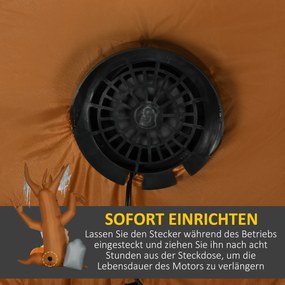 HOMCOM Halloween dekorace, 2,40 m vysoký strašidelný strom, samonafukovací, LED osvětlení, pro venkovní použití