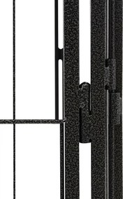 vidaXL 40panelová ohrádka pro psy černá 100 x 50 cm práškovaná ocel [3115975]