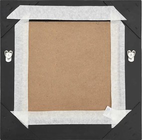 Nástěnné zrcadlo barokní styl 40 x 40 cm černé 320307
