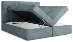 Světle modrá boxspring postel s úložným prostorem 180x200 cm Palta – Makamii
