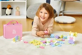 PLUS-PLUS Stavebnice BIG Kufřík Pastel / 70 dílků / kovový kufřík / od