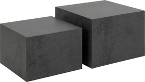 XXXLutz SADA KONFERENČNÍCH STOLKŮ, černá, kompozitní dřevo, 50/58/50/58/33/40 cm - Konferenční stolky - 001749094110