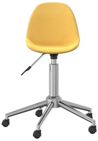 vidaXL Otočné jídelní židle 6 ks žluté textil
