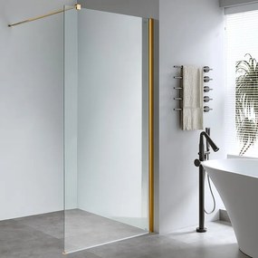 BPS-koupelny Sprchová zástěna Walk-in HYD-WI07 130 zlatá - bez vaničky