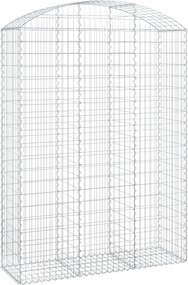 Klenutý gabionový koš 150 x 50 x 200/220 cm pozinkované železo 153460
