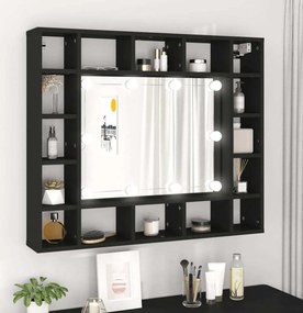 vidaXL LED zrcadlová skříňka 91 x 15 x 76,5 cm [808864] Barva: Černá