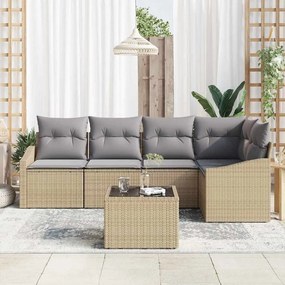 Set pohovek 6 ks Béžová polyratan 3346730