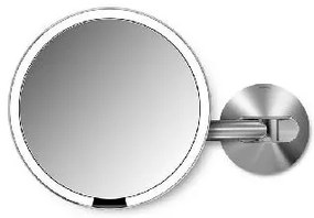 Simplehuman Kosmetická zrcadla - Kosmetické nástěnné zrcátko s LED osvětlením, matná nerez ST3003