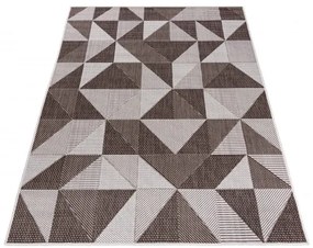Kusový koberec sisalový TOLEDO 71035/50422 Trojúhelníky krémový Rozměr: 80x150 cm