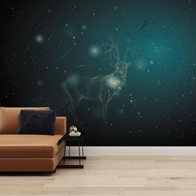 Fototapeta - Magický jelen v noci (245x170 cm)