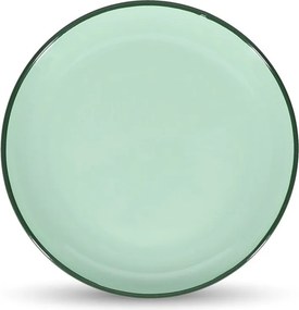 Zelený dezertní talíř z kameniny ø 18 cm Duo – ONA