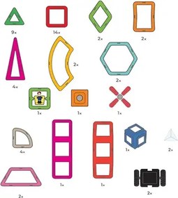 MAGFORMERS Magnetická stavebnice Cruiser PLUS / 51 dílků / Úložný box
