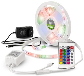BERGE LED RGB pásek 5m + dálkové ovládání + napájecí zdroj 36W