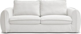 Bílá pohovka na každodenní spaní/rozkládací 236 cm Archimede – Bobochic Paris
