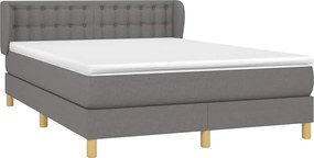 Box spring postel s matrací tmavě šedý 140 x 190 cm textil 3127118