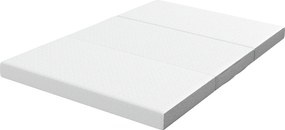 HOMCOM skládací matrace 195x120 cm, 10 cm, se snímatelným pratelným potahem, ideální pro hosty/kempování