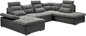 XXXLutz ROHOVÁ SEDAČKA, textil, šedá, černá MID.YOU - Sedací soupravy - 002220017401