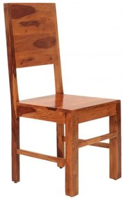 Indický nábytek - Židle Amba s plným opěradlem z indického masivu palisandr Světle medová