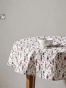 Sinsay - Kulatý vánoční ubrus s motivem louskáčků - vícebarevná