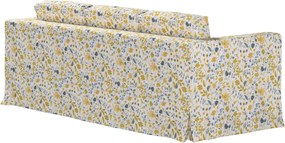 Potah na pohovku IKEA  Karlanda 3-místná nerozkládací, dlouhý barva žlutá látka pletený vzor, vzorované