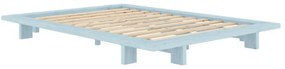 Světle modrá dvoulůžková postel z borovicového dřeva s roštem 140x200 cm Japan – Karup Design