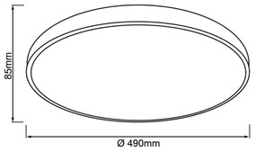 Brilliant - LED Stm stropní svítidlo SLIMLINE LED/60W/230V pr. 49 cm černá + DO