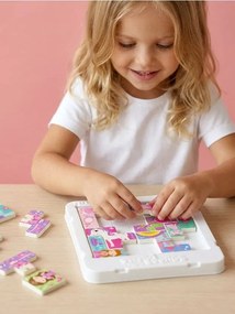 Sinsay - Puzzle se základní deskou a motivem princezen - fuchsiová