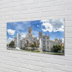 Obraz na skle Spain Fountain Palace Madrid 100x50 cm