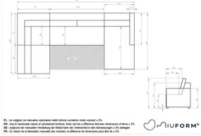 Světle hnědá rozkládací modulární rohová pohovka s úložným prostorem (levý roh) Lulu – Miuform