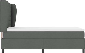 Postel s boxspringem s matrací Tmavě šedá 140 x 190 cm textil 3340495