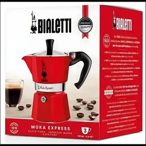 Bialetti MOKA Express červená / Moka konvička / 3 šálky / 150 ml