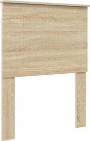 Rám postele Sonoma dub a stříbrná 70 x 190 cm Kompozitní dřevo 3411370