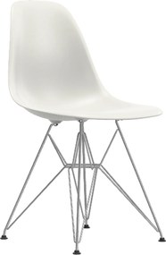 Výprodej Vitra designové židle DSR - skořepina bílá, podnož chromová