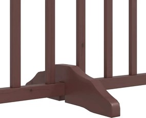 Zábrana pro psy s dvířky skládací 12 panelů hnědá 960 cm topol 3155748