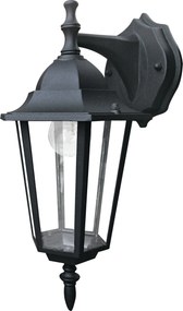 FAN LANT-MILANO/AP1B Venkovní nástěnné svítidlo DOWN MILANO černá, 1xE27, IP44, 21 x 36 cm - FANEUROPE