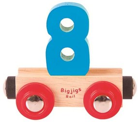 Bigjigs Rail Vagónek dřevěné vláčkodráhy - Číslo 8