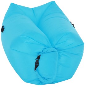Nafukovací sedací vak, lazy bag LEBAG nylon modrý