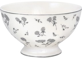 GREEN GATE Porcelánová miska Sabine White 400 ml, šedá barva, porcelán