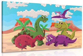 Obraz svět dinosaurů - 120x80 cm