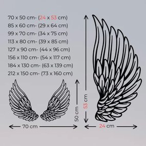 Vyřezávaná dřevěná nástěnná dekorace andělská křídla | SENTOP HDF0501