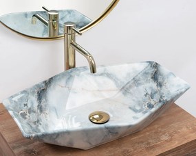 Rea Vegas Granit umyvadlo, 57 x 37 cm, imitace kamene-granit, REA-U5602