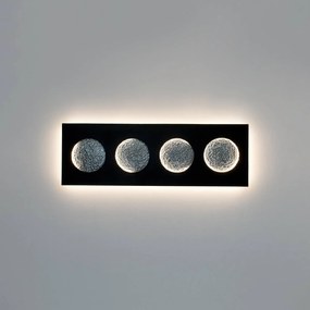 LED nástěnné světlo Fasi Della Luna černá/stříbrná