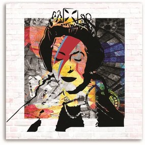 Gario Obraz na plátně Banksy královna Anglie Rozměry: 30 x 30 cm