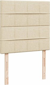 Box spring postel s matrací krémová 80 x 200 cm textil 3292620