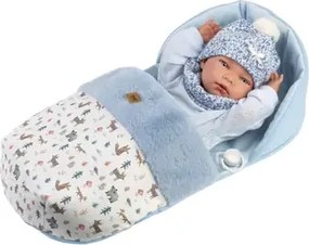 Llorens 73825 NEW BORN CHLAPEČEK - realistická panenka miminko s celov