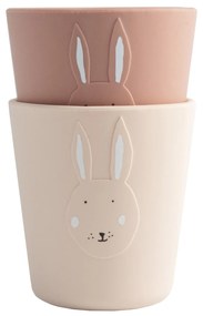 Dětský silikonový hrnek 2 ks Mrs. Rabbit