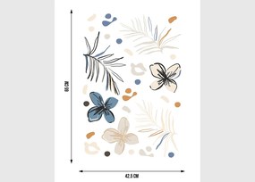 Samolepka na zeď Vektorové Květinové Motivy | 42.5 x 65 cm | DSM3451