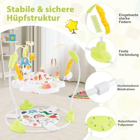 Costway Baby Sky Jumperoo s nastavitelnou výškou a hračkami a hudebním boxem