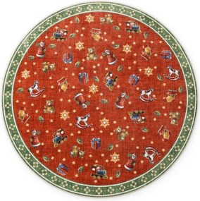Červený/zelený kulatý koberec s vánočním motivem ø 160 cm Toy's Delight Nostalgic Noel Red Green – Villeroy&amp;Boch