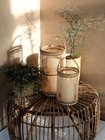 Přírodní dřevěná lucerna Bamboo - Ø16*25cm